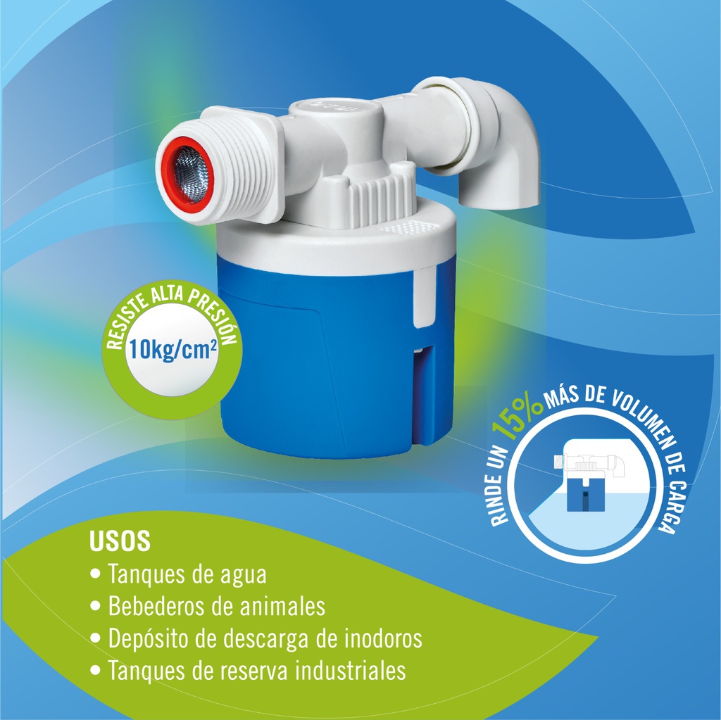 FLOTANTE P/ TANQUE ALTA PRESION 3/4 COMPACTO LATYN PLAST | Mayorista